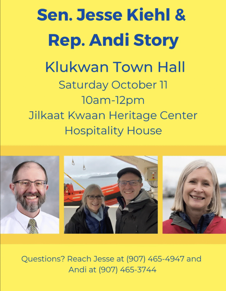 Klukwan Town Hall with Sen. Jesse Kiehl and Rep. Andi Story - Alaska ...